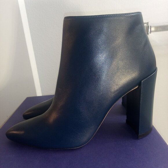 Stuart Weitzman | Shoes | Stuart Weitzman Pure Ankle Bootie Nice Blue 8 ...